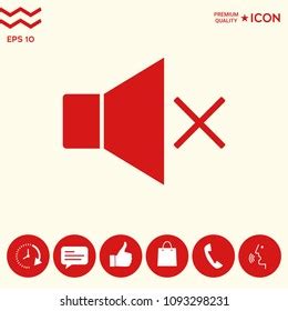 No Volume Icon Stock Vector Royalty Free Shutterstock