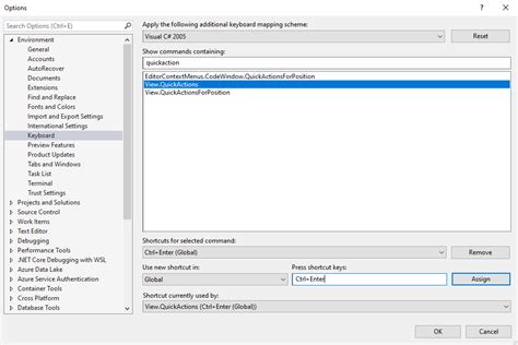 Visual Studio Show Potential Fixes Keyboard Shortcut Stack Overflow