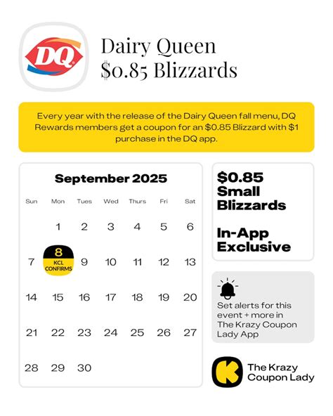 Dairy Queen 0 85 Blizzards Return Sept 8 21 2025 The Krazy