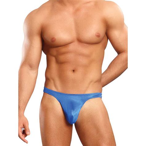 Satin Bong Thong Blue L Xl