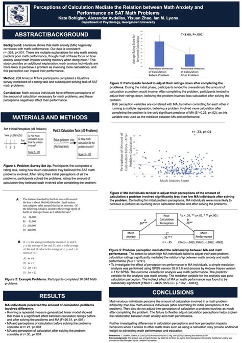 Perceptions Of Calculation Mediate The Relation Between Math Anxiety And Performance On Sat Math