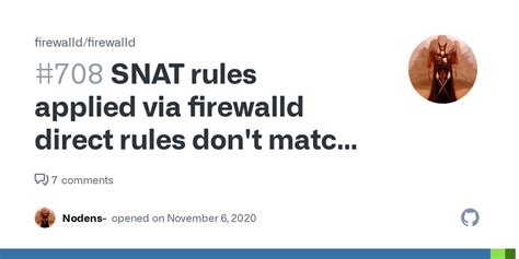 SNAT Rules Applied Via Firewalld Direct Rules Don T Match When Using Nftables Backend Issue