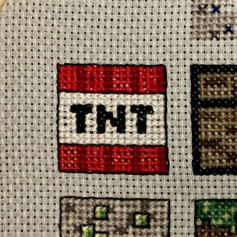 Minecraft Tnt Block Cross Stitch Pattern