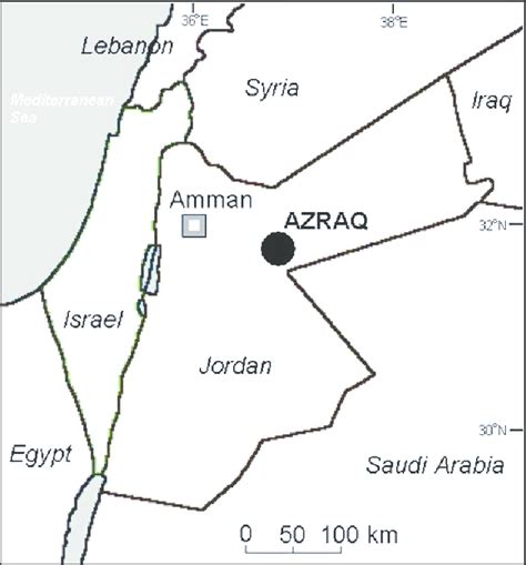 Location Of Azraq In Jordan Download Scientific Diagram