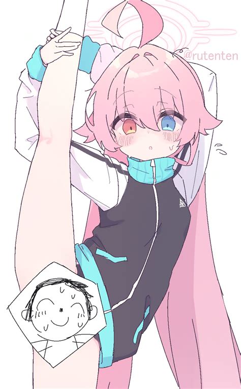 Sensei Doodle Sensei And Hoshino Blue Archive Drawn By Ruten Onakasukusuku Danbooru