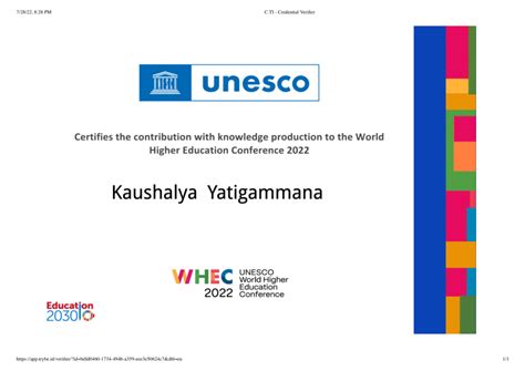 Pdf Cti Credential Verifier Unesco Whec2022 Knowledge Product