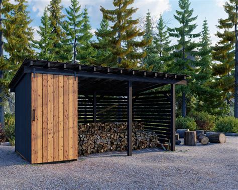 8x16 Firewood Shed Plans Pdf Firewood Storage Shed With Sliding Door