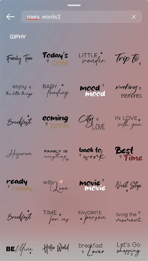 Fonts For Ig Story Instagram Story Word Ideas Instagram Stickers For