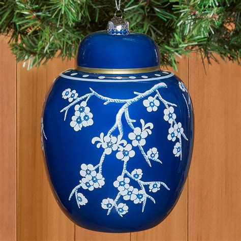 Glass Ginger Jar Ornament To The Nines Manitowish Waters
