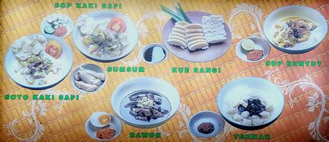 Menu At Soto Betawi And Sop Kaki Restaurant West Jakarta Jl Puri Agung