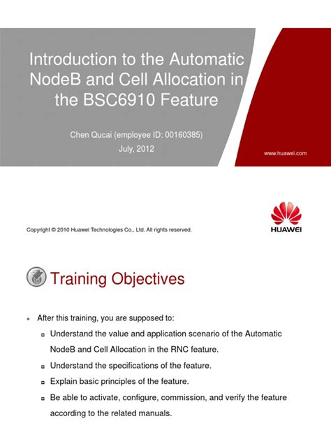 Pdf Introduction To The Automatic Nodeb And Cell Allocation In The Bsc6910 Feature V1 0
