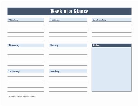 Free Pdf Weekly Planner Templates