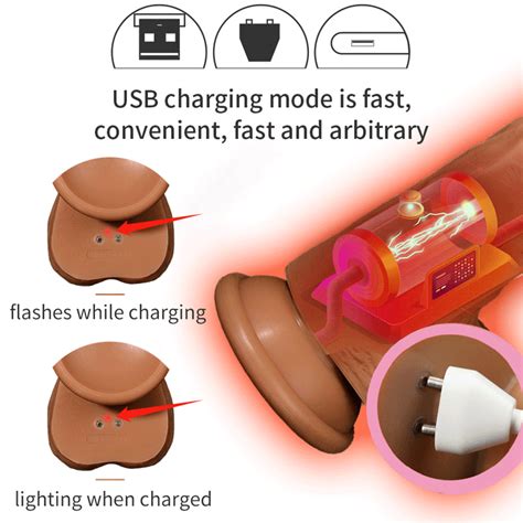 Jual New Automatic Telescopic Rotating Penis Vibrator Female Masturbation Super Realistic