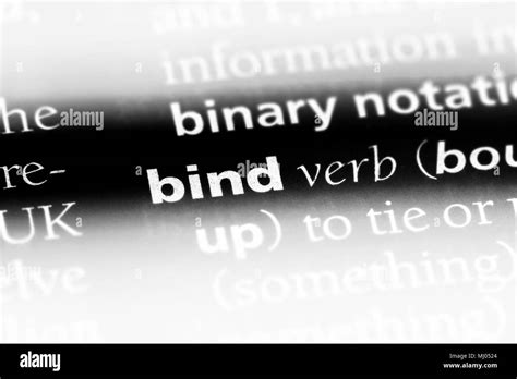 Bind Word In A Dictionary Bind Concept Stock Photo Alamy
