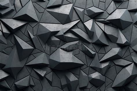 Abstract Angular Geometric Pattern With Dark Gray Textures Stock