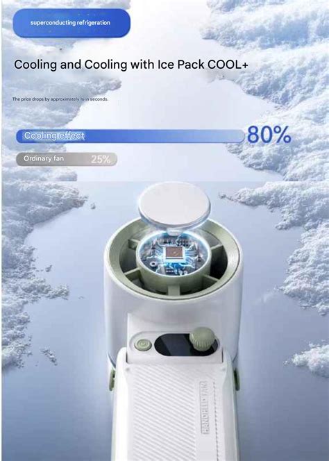 High Speed Cooling Handheld Portable Fan With Refrigeration 3600mah