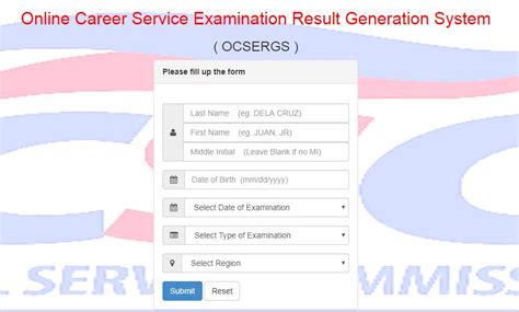 Online Verification Of Rating Ocsergs March 2018 Civil Service Exam