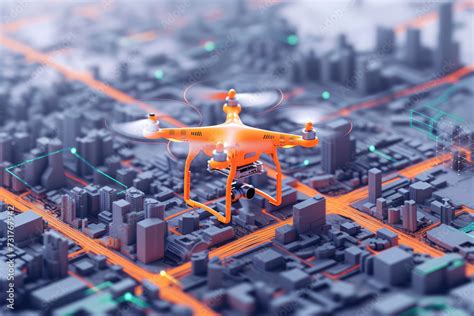 ภาพประกอบสต็อก Autonomous Drones Commercial Use Drones Equipped With