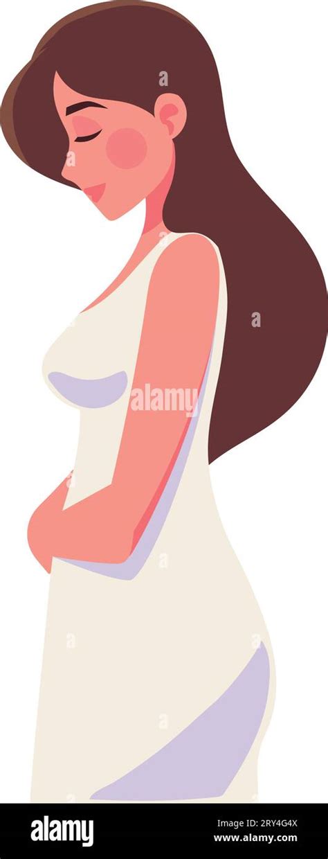 Months Pregnant Cartoon Woman Stock Vector Image And Art Alamy