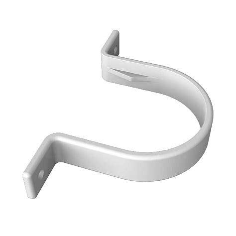 5 X White Round 68mm Flush Downpipe Brackets Freeflow Low Profile