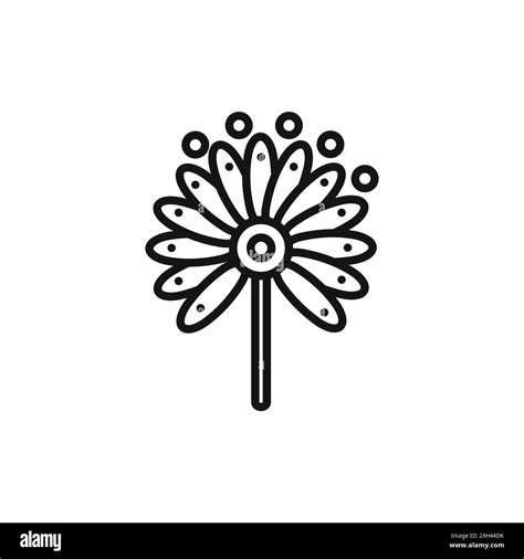 Pollen Icon Logo Sign Vector Outline In Black And White Color Stock Vector Image And Art Alamy