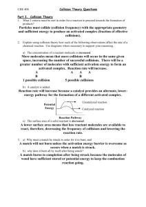 Collision Theory And Reaction Rates