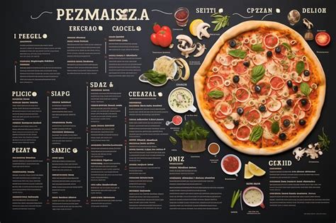 Premium Photo Pizzeria Menu Options