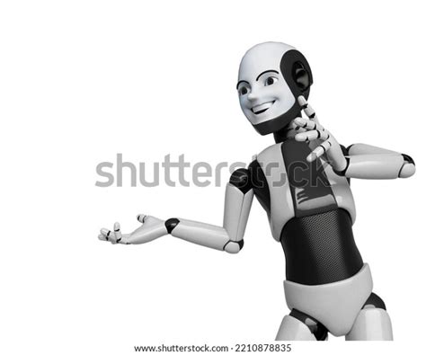 Robot Boy Cartoon Explaning This Guy Stock Illustration 2210878835