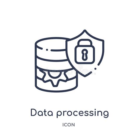 Linear Data Streaming Icon From Internet Security And Networking