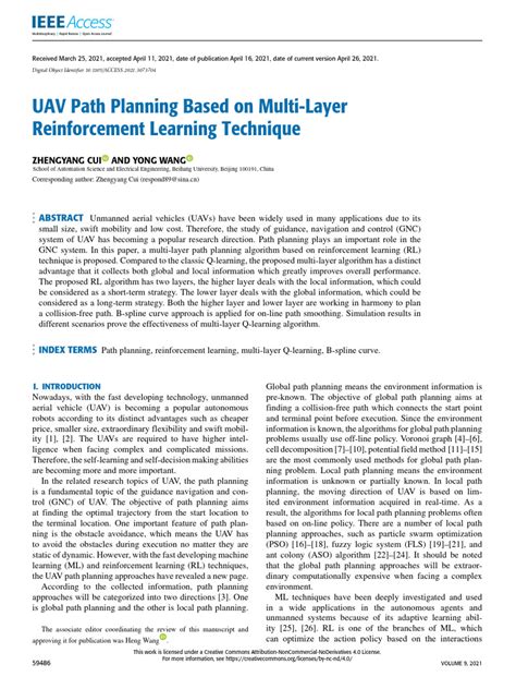 Uav Path Planning Based On Multi Layer Reinforcement Learning Technique