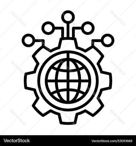 technology tech innovation icon symbol outline vector image