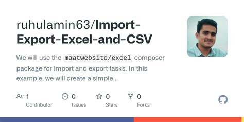 Github Ruhulamin63import Export Excel And Csv We Will Use The `maatwebsiteexcel` Composer