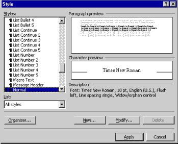 Understanding Styles in Microsoft Word - A Tutorial in the Intermediate Users Guide to Microsoft ...