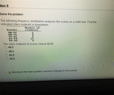 Solved The Following Frequency Distribution Analyzes The
