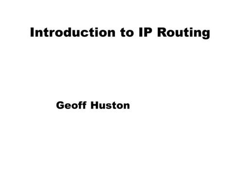Introduction Of Ip Routing In Routing Protocol Ppt