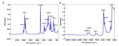 Representative Absorbance Spectra For Atr Ft Mir A And Ft Nir B