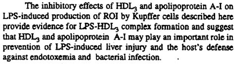 injluence of rat serum rs and lipoproteins hdl3 hdl2 wl and vwl on