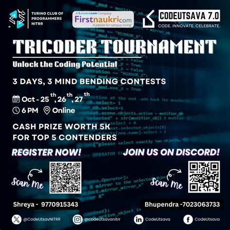Codeutsava Nit Raipur On Linkedin Tricodercontest Codeutsava7