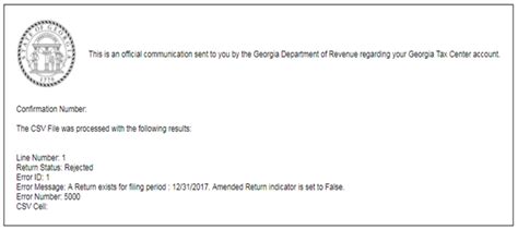 g1003 csv error message multiple income statements filed for same