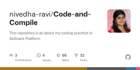GitHub Nivedha Ravi Code And Compile This Repository Is All About My Coding Practice In