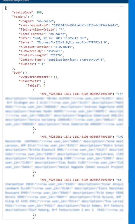 Sql Stored Procedure In Logic App Outputs Splitted Xml Object Stack