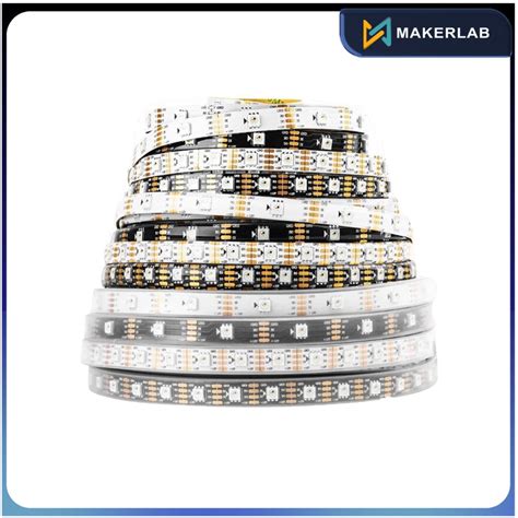 12v Ws2815 Neopixel Programmable Rgb Led Strip 60 Leds M Ip65 Ip67 4 W Makerlab Electronics