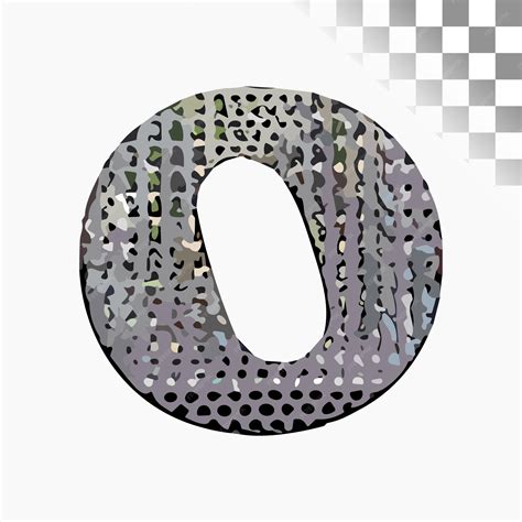 Premium Vector O Letter Design Stylish Font Perforated Metal Alphabet