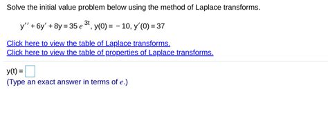 Solved Solve The Initial Value Problem Below Using The Chegg