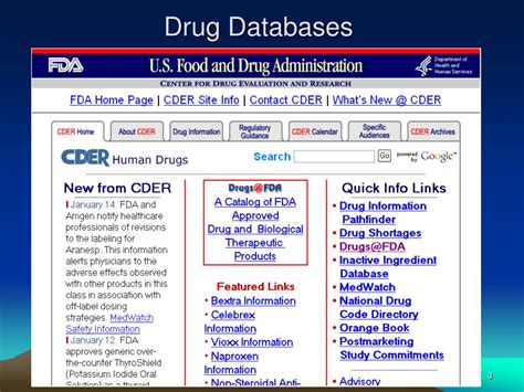Ppt Drug Databases Powerpoint Presentation Free Download Id 3801908
