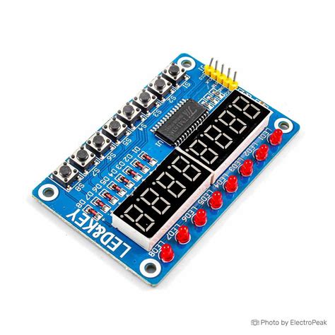 TM1638 8 Digit 7 Segments With 8 Push Buttons