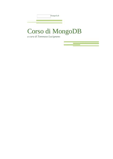 Database Non Relazionali Mongodb Docsity