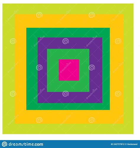 Overlapping Random Squares Abstract Colorful Geometric Vector Illustration Stock Vector
