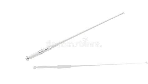 High Resolution Image Of A Sleek White Medical Probe With A Metallic Tip Stock Illustration