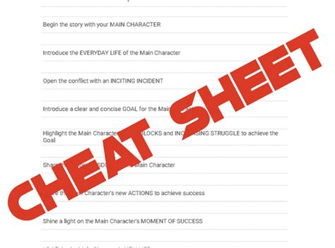 Congratulations Here Is Your Storytelling Mastery Cheat Sheet Speaking Cpr